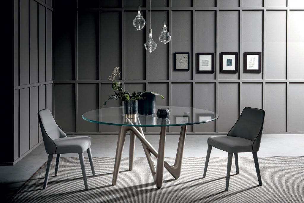 Edge tavolo rotondo in vetro - Vendita Online | Italy Dream Design