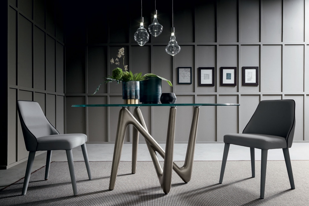 Edge tavolo rotondo in vetro - Vendita Online | Italy Dream Design