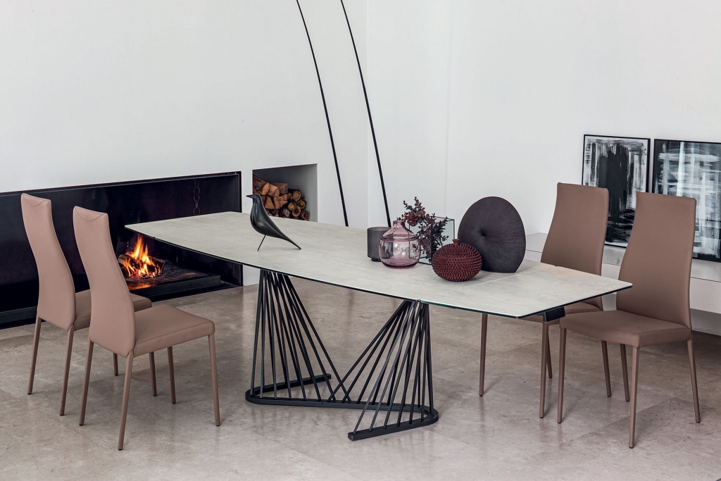 Harp barrel shaped extending table - Online Shop | Italy Dream Design