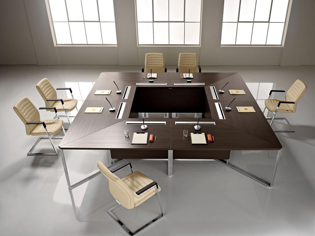 Meet Italian Design Luxury Square Meeting Table | Shop Online - Italy ...