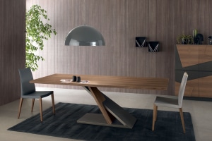 Java Dining Table in Walnut Wood Veneered and Bronze Metal|Shop Online ...
