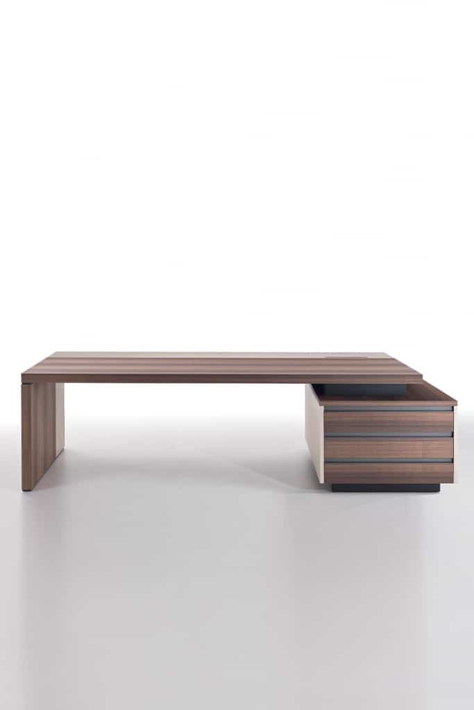 Kefa executive desk in eucalyptus and leather | Shop online