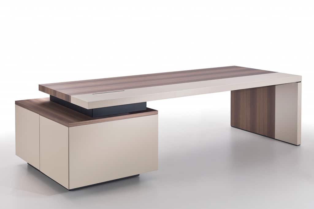 Kefa executive desk in eucalyptus and leather | Shop online