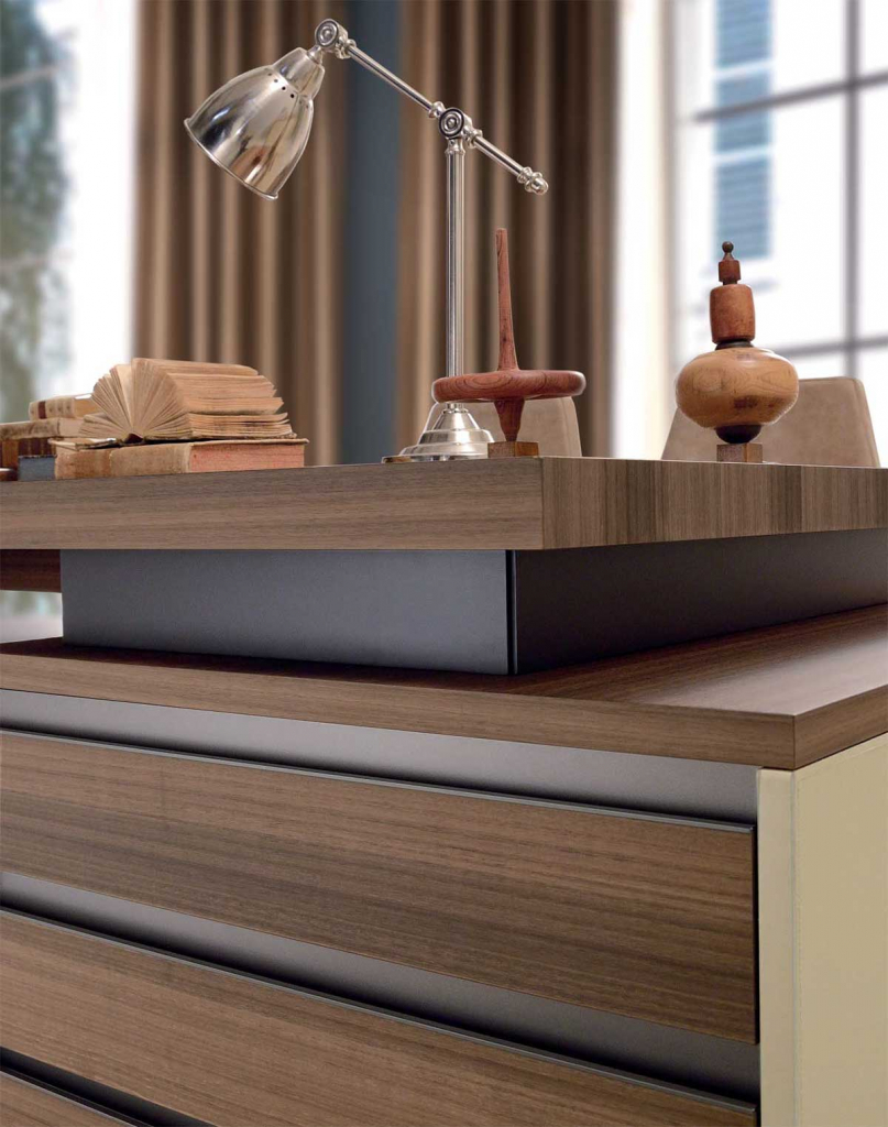 Kefa executive desk in eucalyptus and leather | Shop online