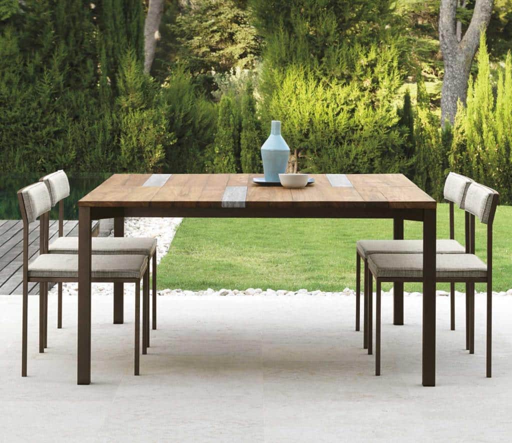 SantaFe garden table in iroko wood - Italy Dream Design