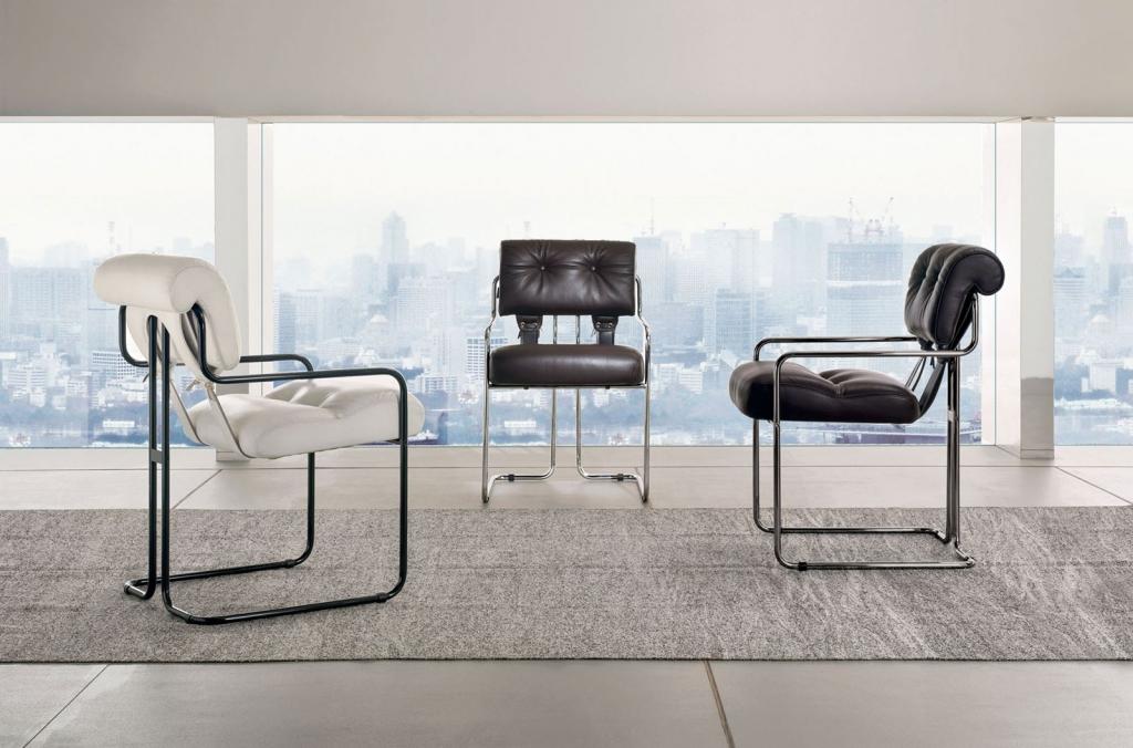 Tucroma Padded Chrome Frame & Leather Covered Chair | Shop Online ...