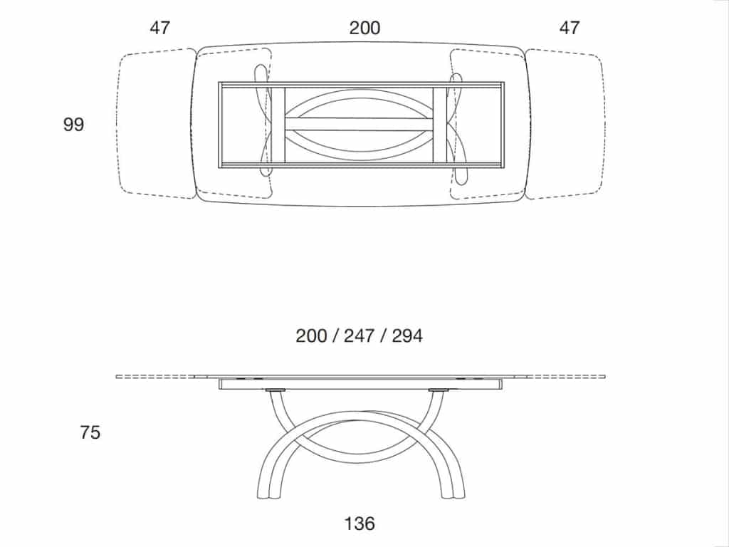 Twist extendable table - Italy Dream Design