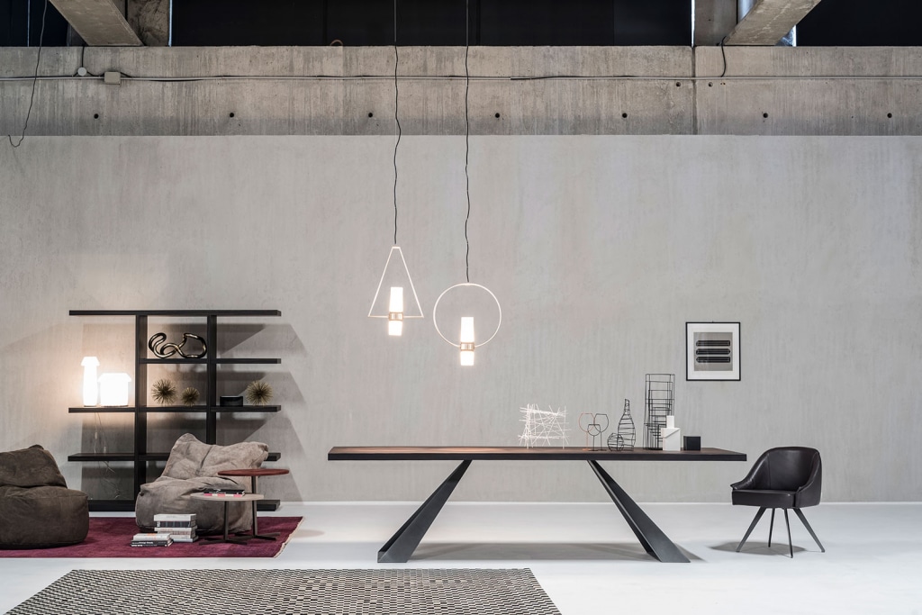 Karma rectangular table in wood and metal | di lusso Made in Italy ...