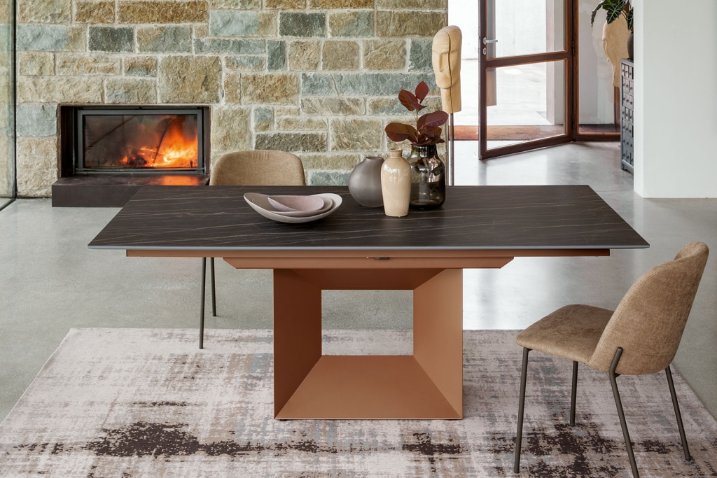 Defence extendable rectangular dining table | di lusso Made in Italy ...